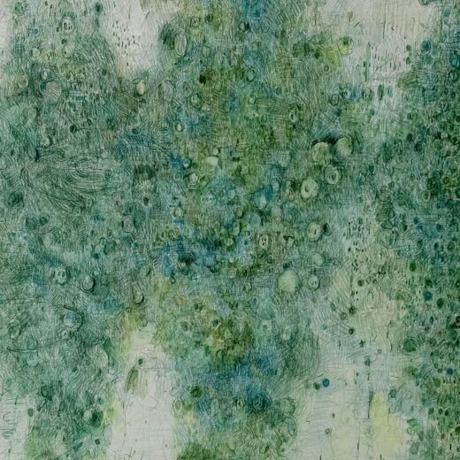 Green Falling 2007年 300×400㎜ 色鉛筆、水彩、紙 | 中西圭子 tamaco nakanishi｜オフィシャルサイト